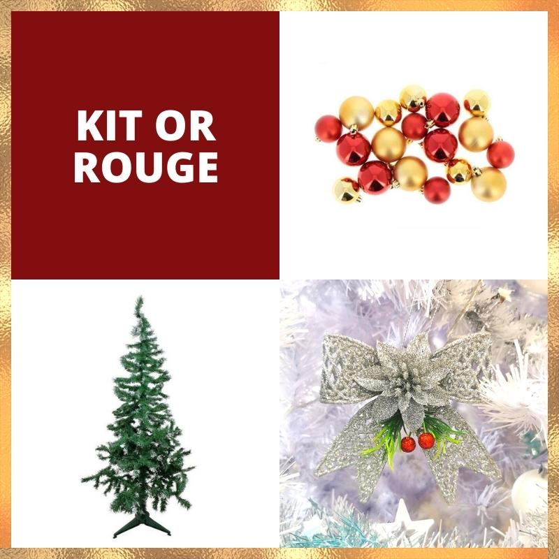 Kit Sapin Floqué 150Cm Rouge Or Et Stalactite – Silumen